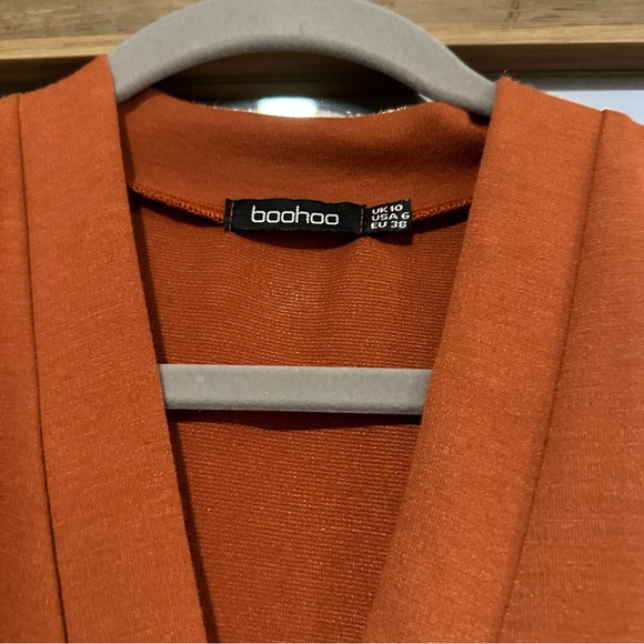 Boohoo | Dresses | Wrap Dress In Rust | Poshmark